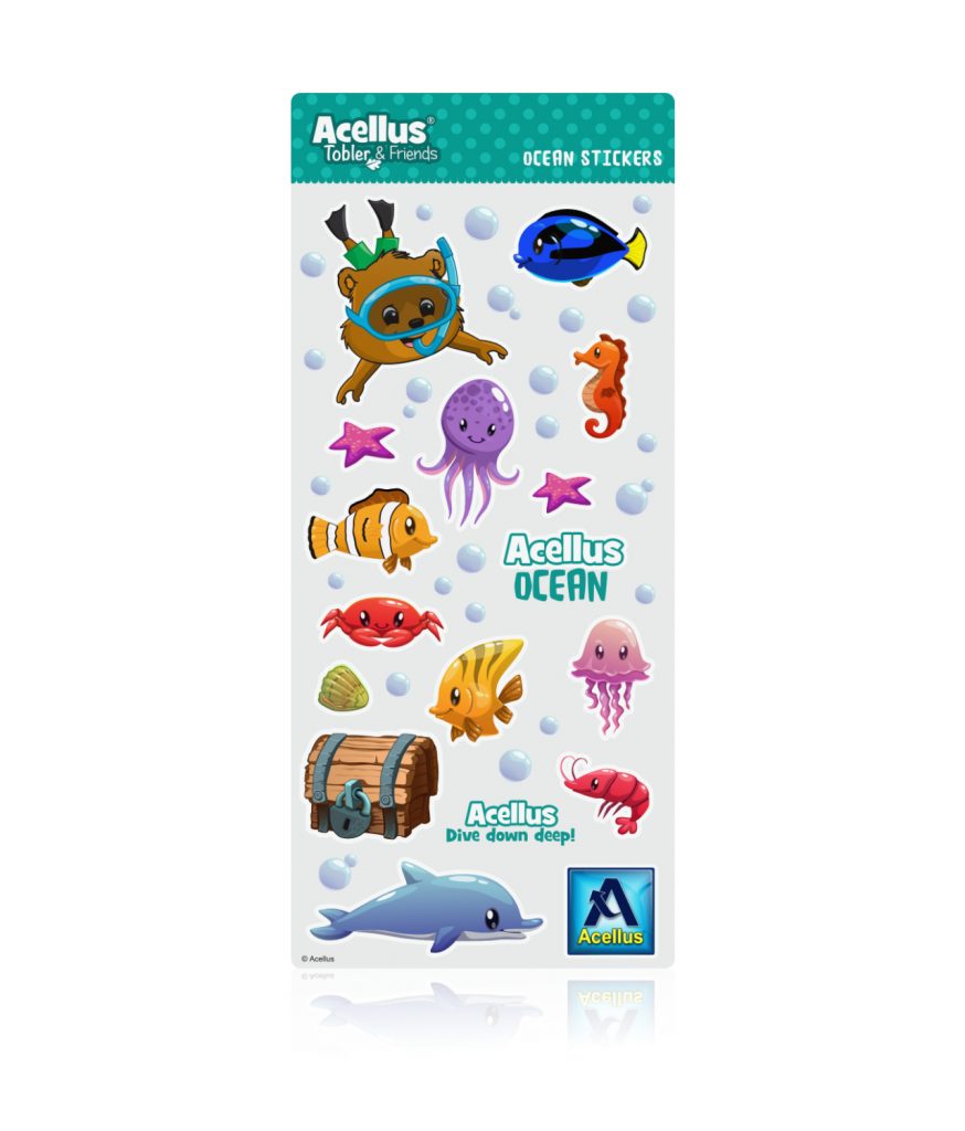 Tobler and Friends — Ocean Sticker Sheet – Acellus Store